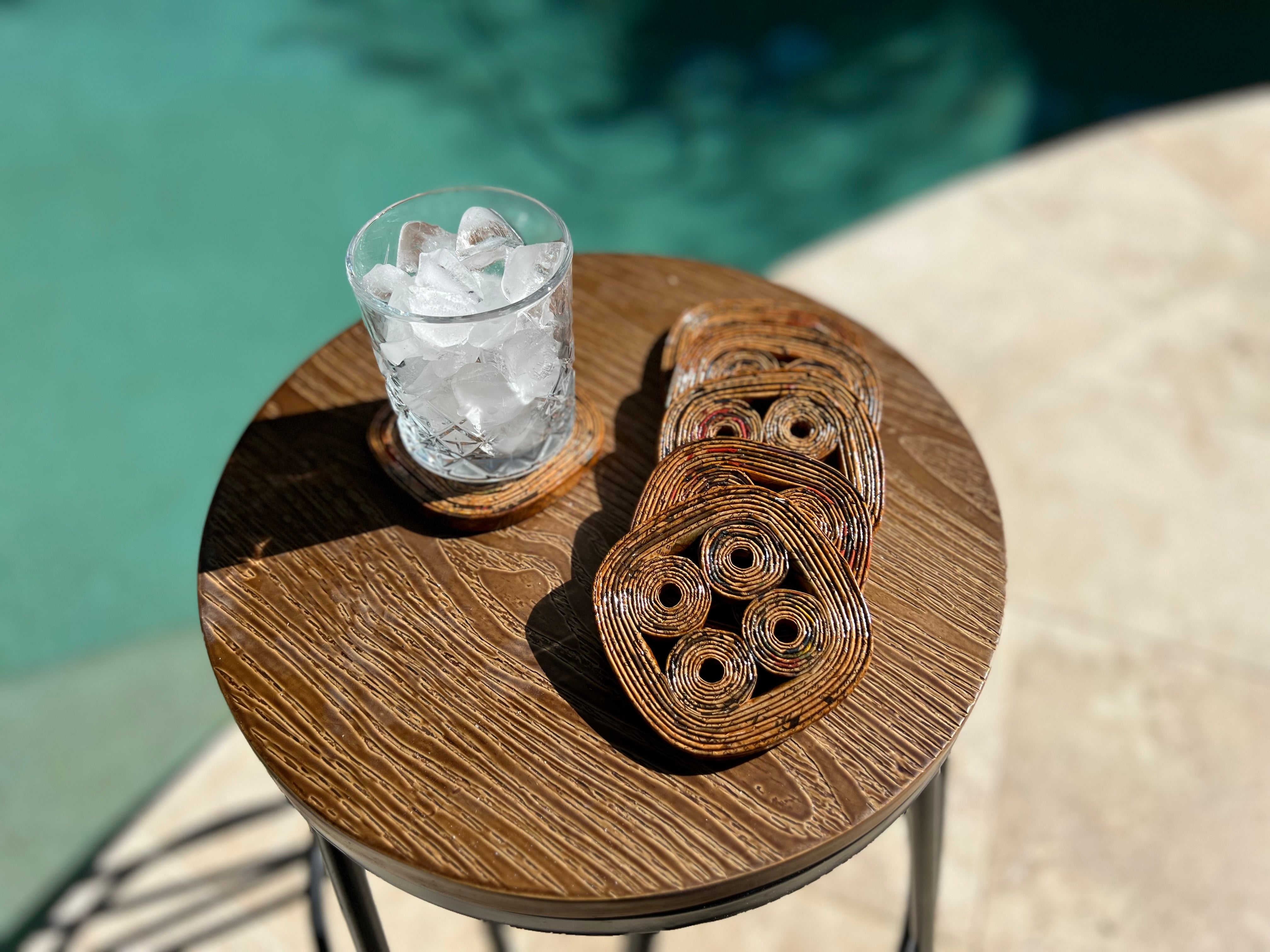 Four Circle Handmade Coasters – Palms of Bali